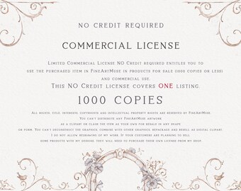 Basic Commercial License for Clip Art And/or Digital Paper Pack ...