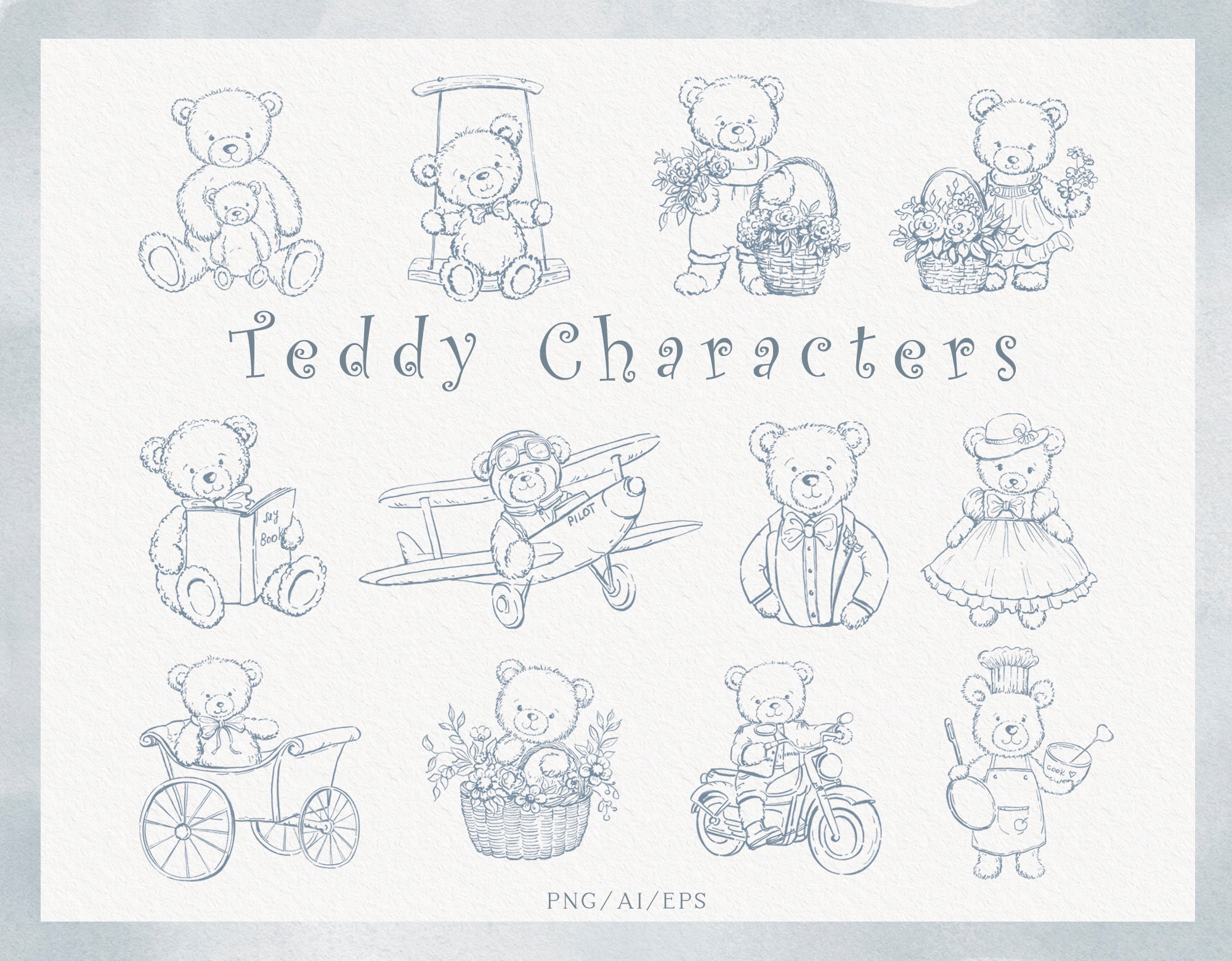 Line Characters Bear