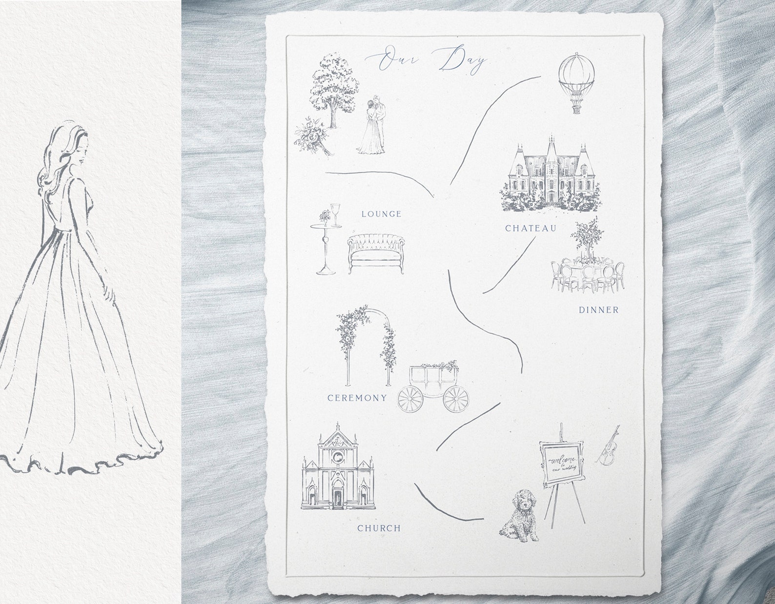 Wedding Map Creator, Wedding Day Items, Line Art Icon Logo, Vector ...