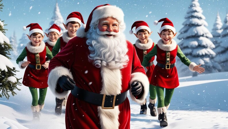 Santa and His Elves - Etsy