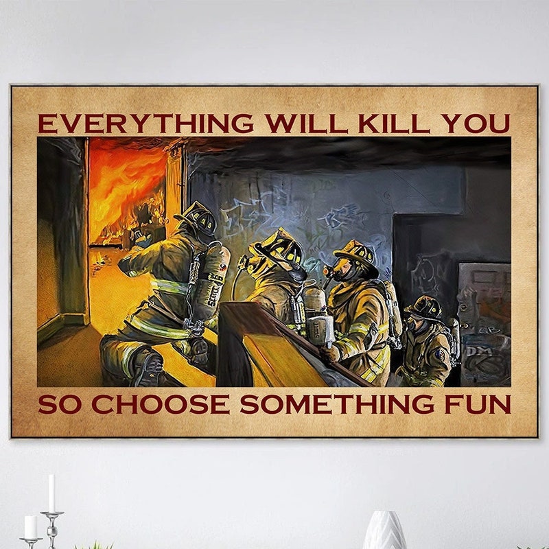 Firefighter Art - Etsy