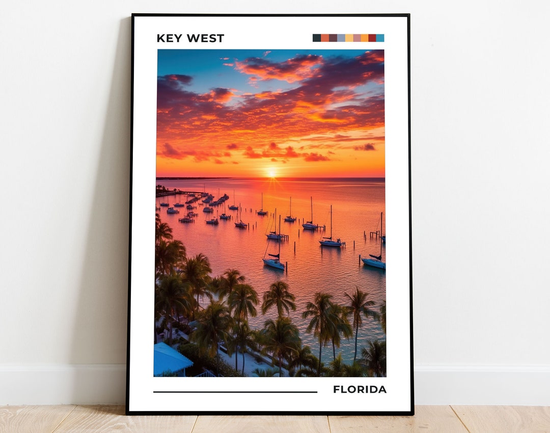Key West Poster, Florida Poster, Sunset Poster, Florida Travel Poster ...