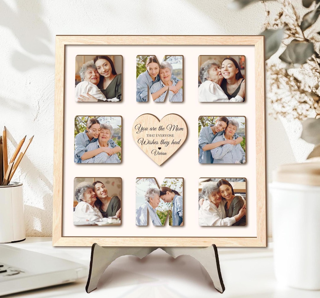Personalized Mom Photo Collage Sign, Custom Mother's Day Sign, Mom Gift ...