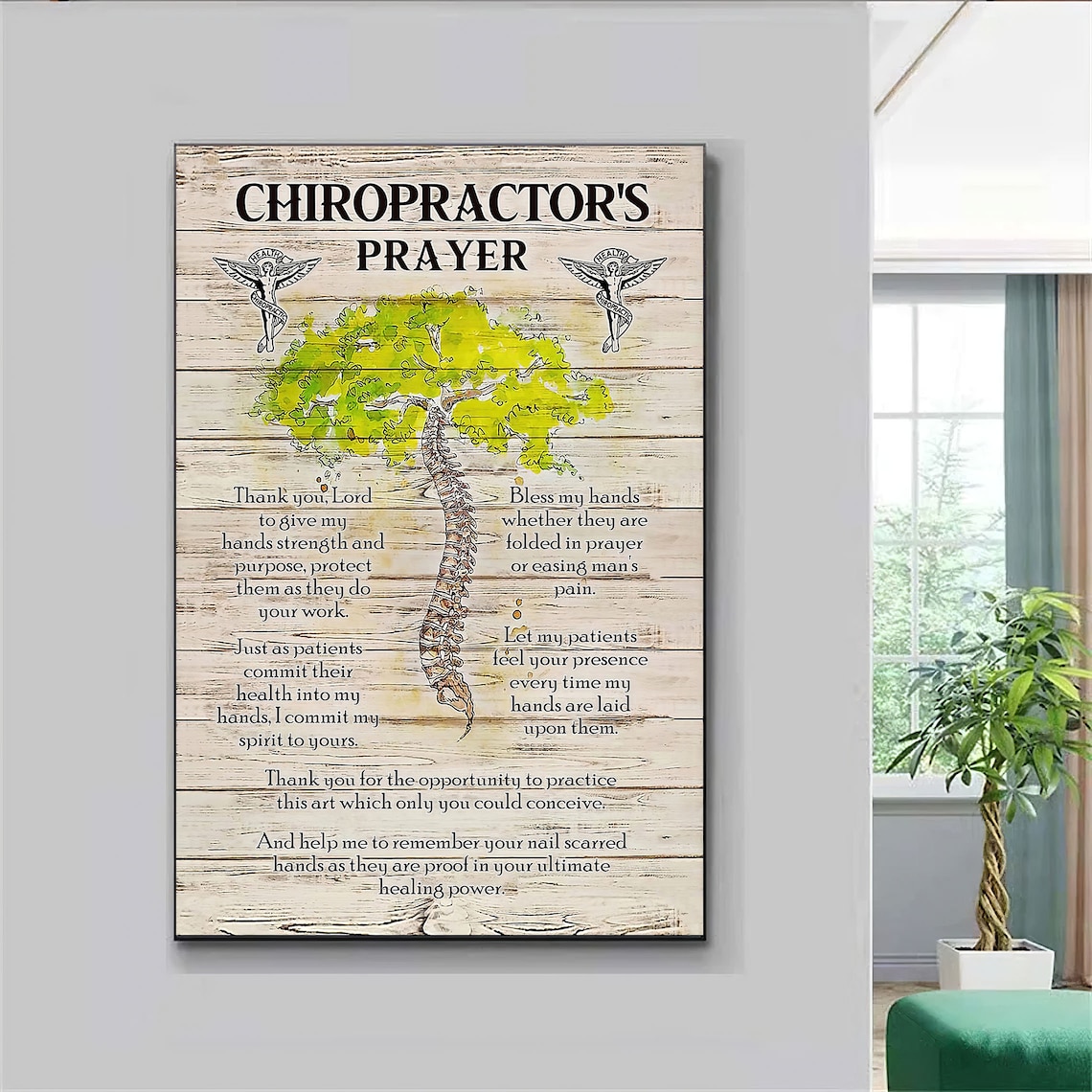 Chiropractic Poster, Chiropractor's Prayer Gift, Spine Doctor Gift ...