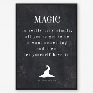 Vintage Halloween Magic Witch Poster, Halloweentown Poster, Witch Wall ...