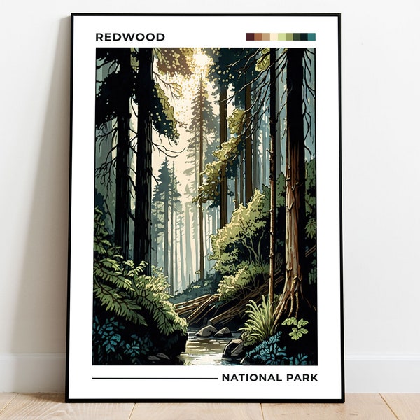 Redwood Tree Art - Etsy