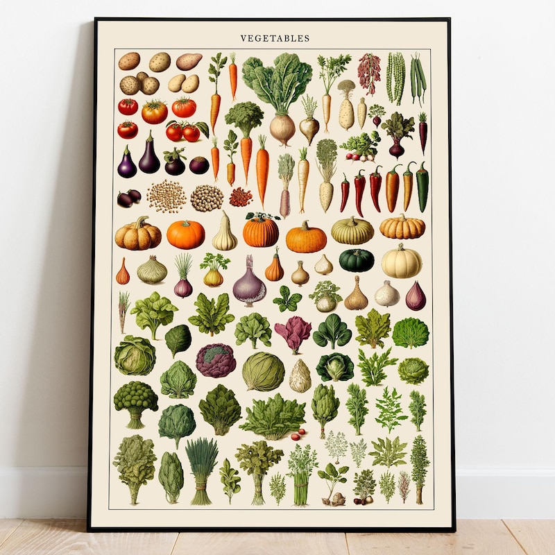 Vegetable Poster - Etsy
