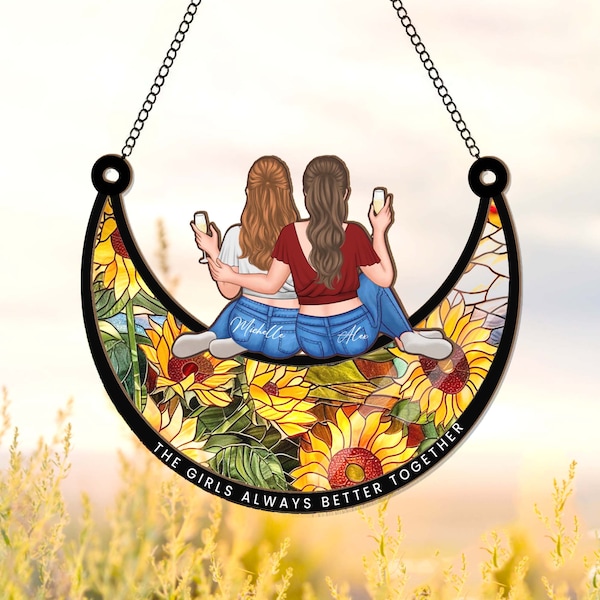 Personalized Suncatcher Best Friends - Etsy