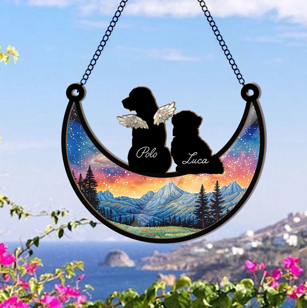 Personalized Dogs Memorial Suncatcher, Custom Loss of Dogs Gift, Dogs ...