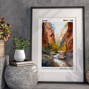 Zion National Park Poster, US National Parks Poster, Utah Poster ...