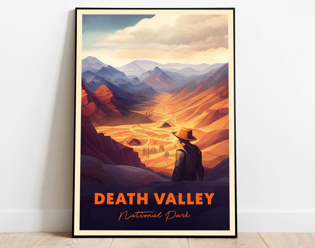 Man in Death Valley National Park Poster California Poster - Etsy