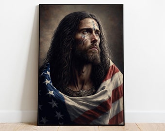 Jesus Patriot Poster - Etsy