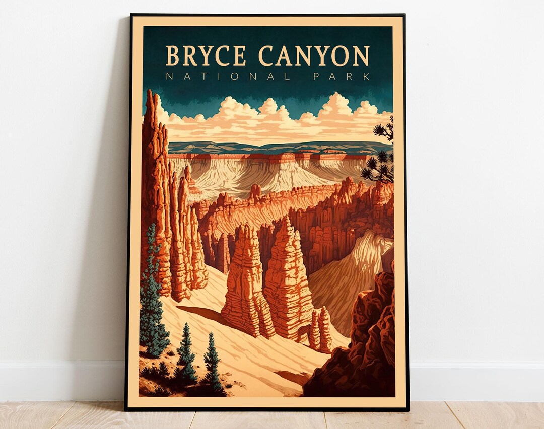 Bryce Canyon National Park Poster, Utah Poster, Bryce Amphitheater Art ...