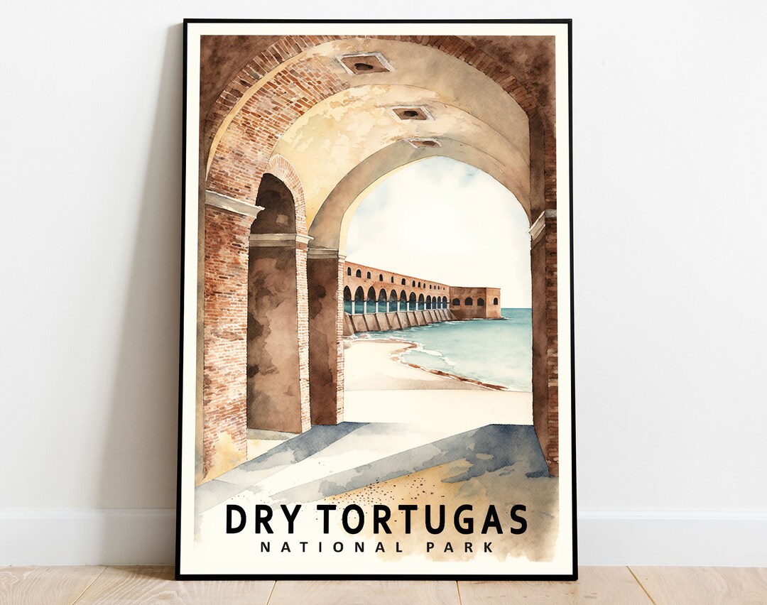 Dry Tortugas National Park Poster, Florida Poster, US National Parks ...