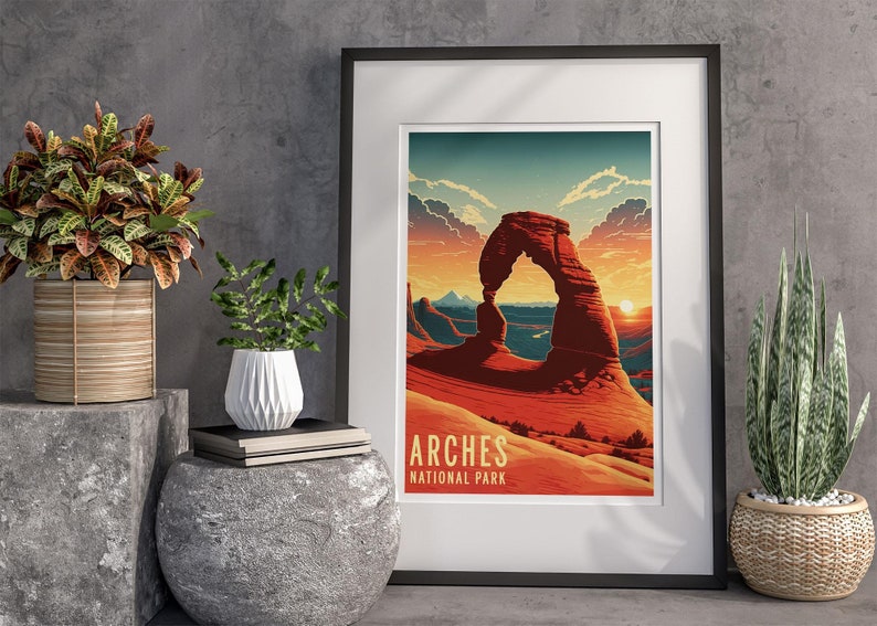 Arches National Park Poster Utah Poster US National Parks - Etsy