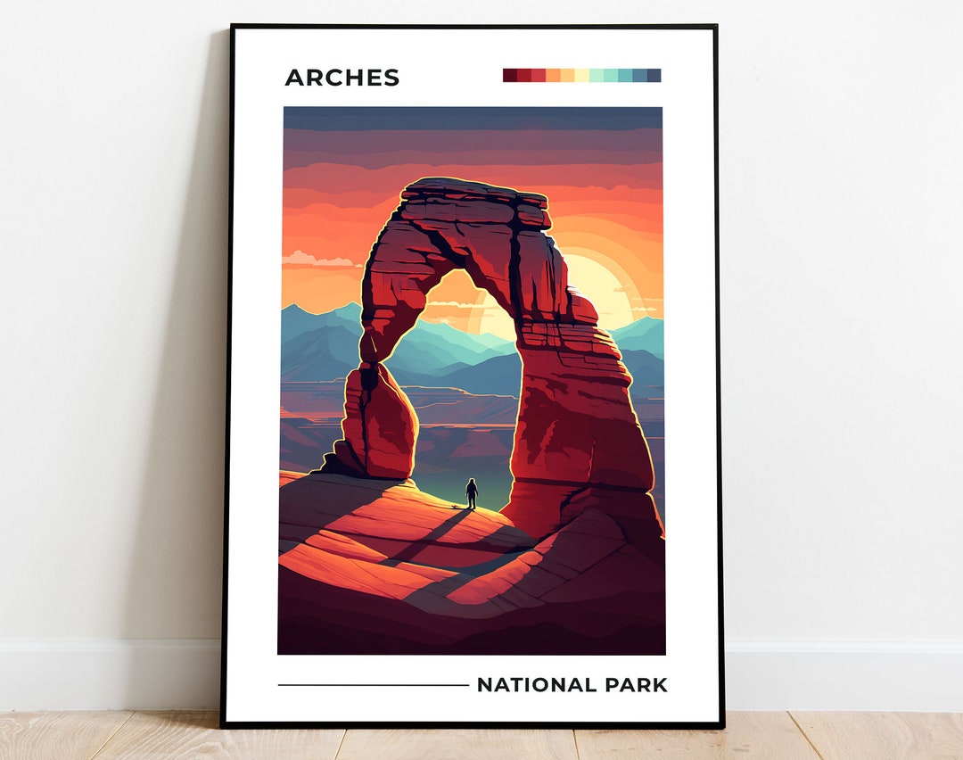 Arches National Park Poster, Utah Poster, US National Parks Poster ...