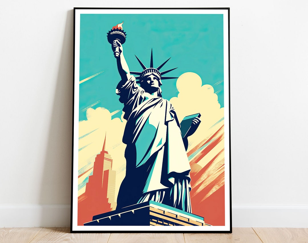 Statue of Liberty Poster, Lady Liberty Art, New York City Poster, NY ...