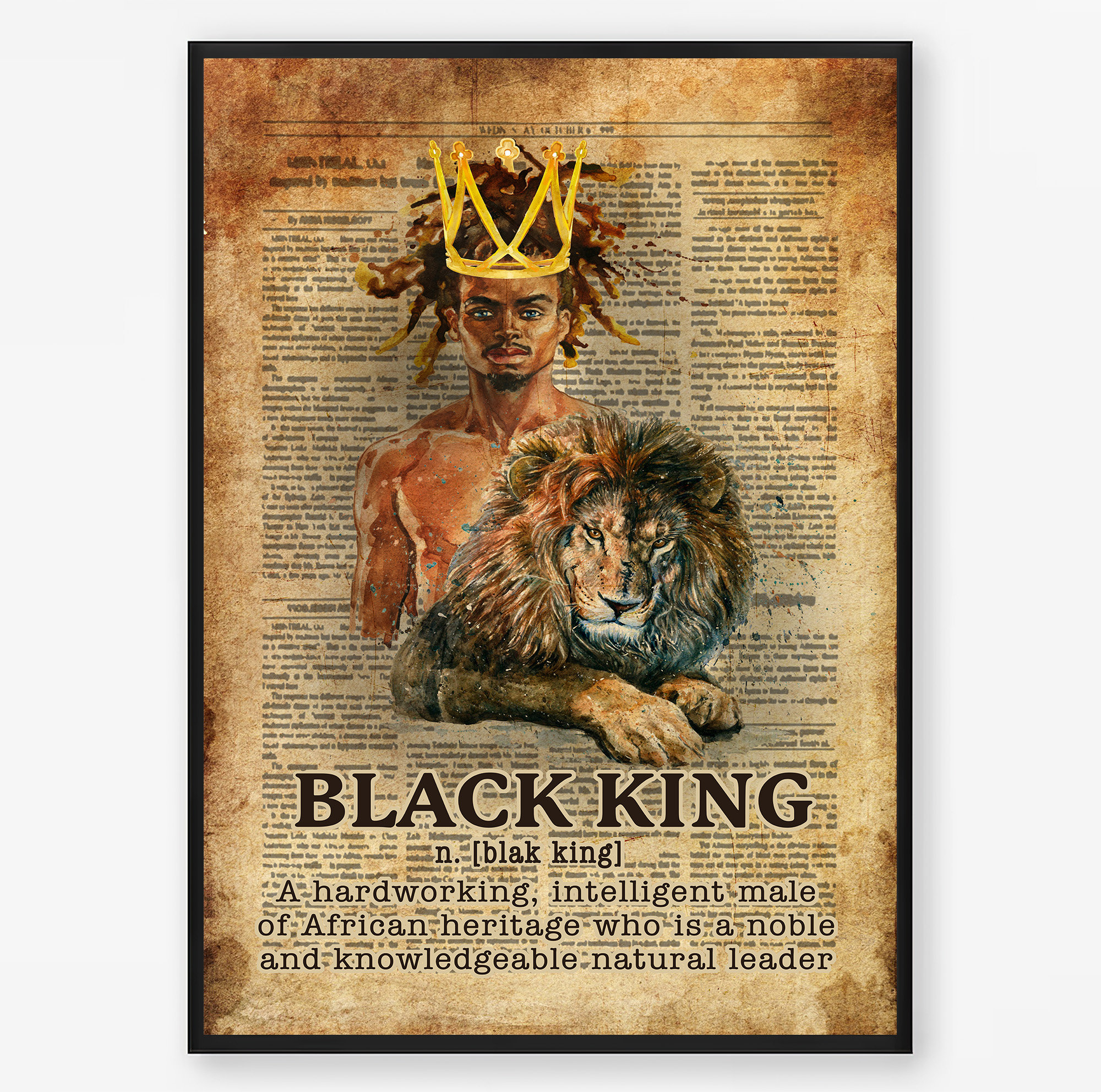 Black King Definition Poster Black Man African American - Etsy