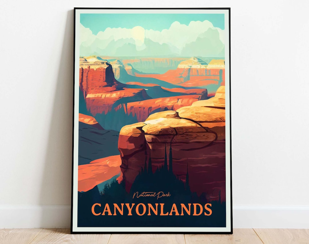 Canyonlands National Park Poster, Utah Wall Art, Canyons Art, Travel ...