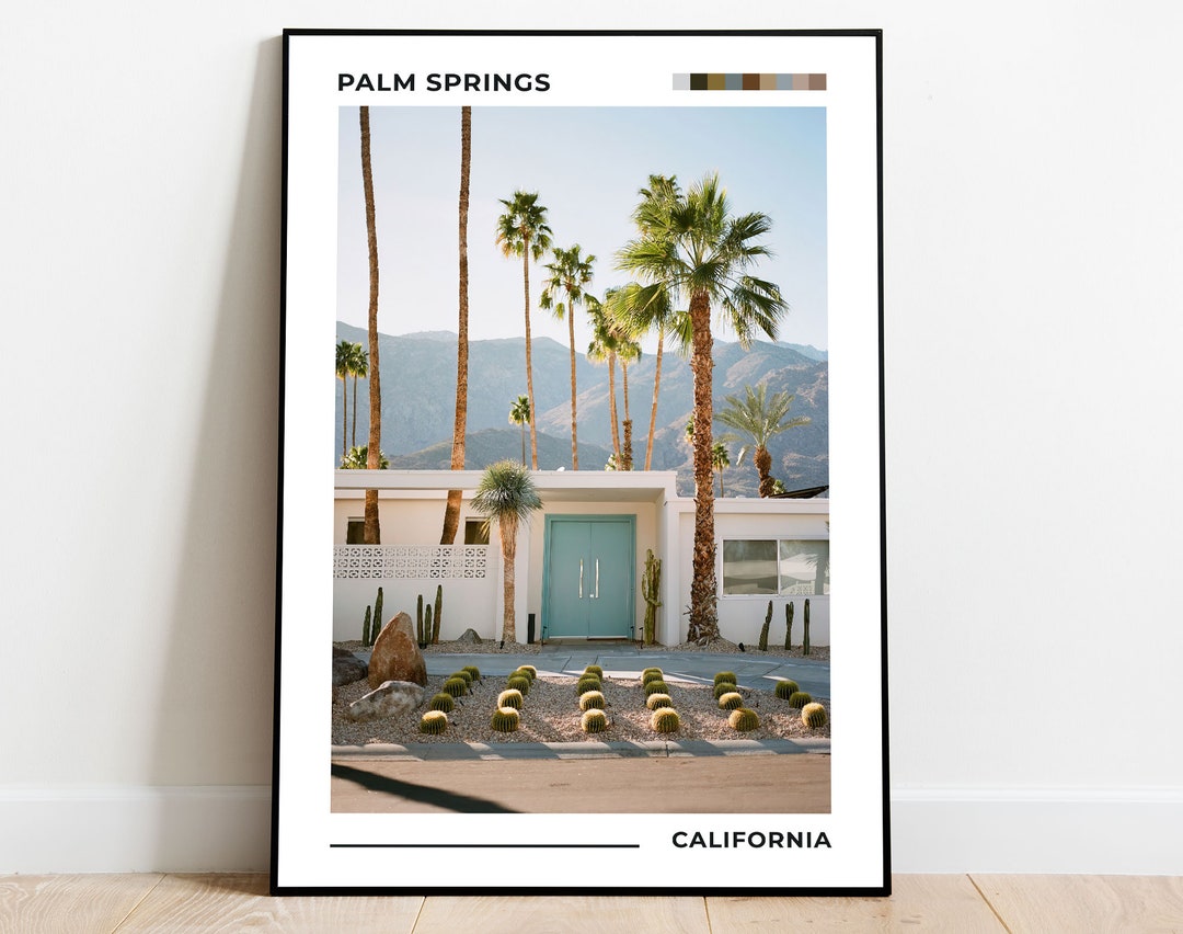 Palm Springs Poster, California Poster, US Cityscape Poster, CA Poster ...