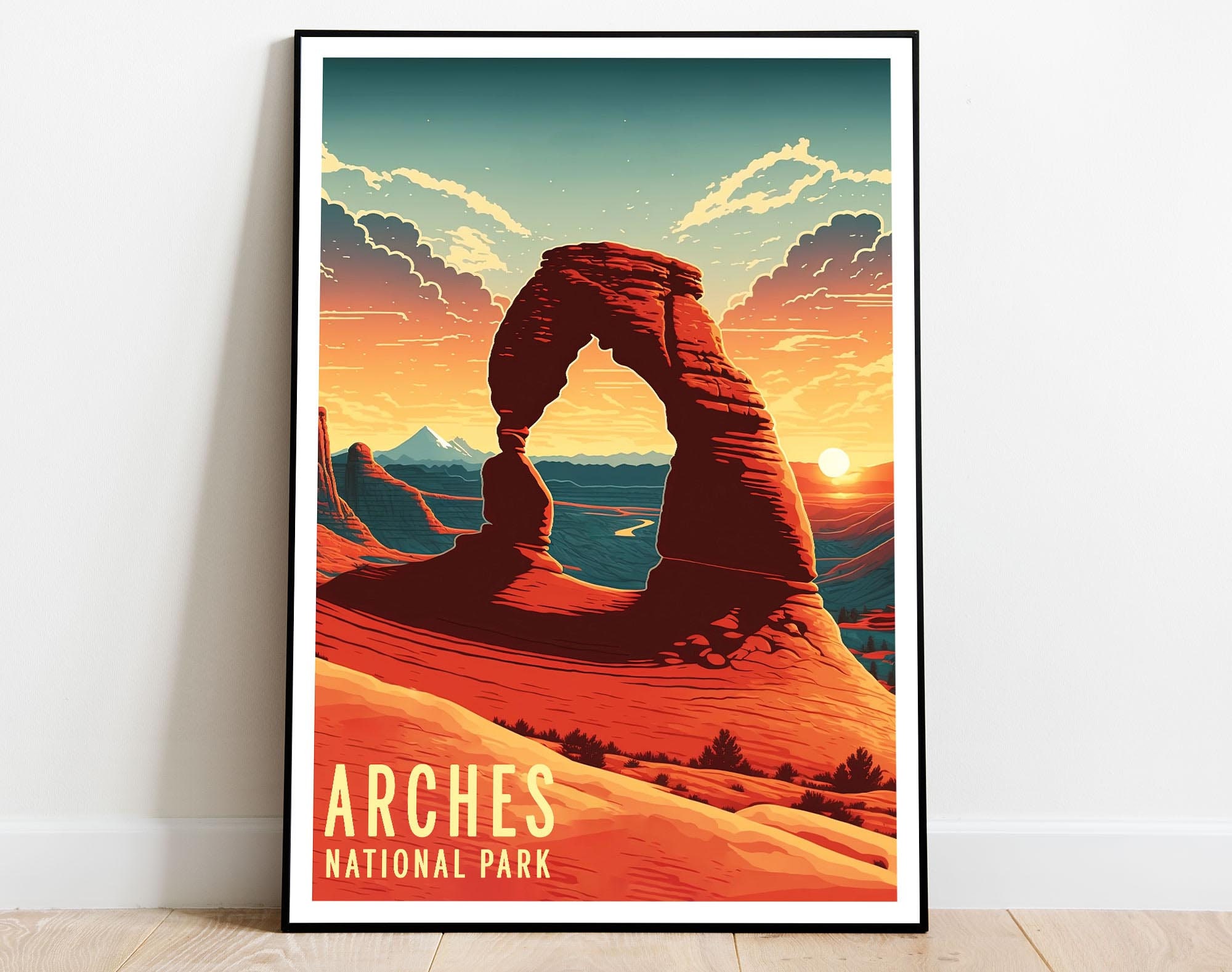 Arches National Park Poster Utah Poster US National Parks - Etsy