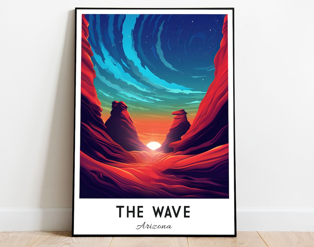 The Wave Arizona Poster, Arizona Wall Decor, Coyote Buttes Poster ...