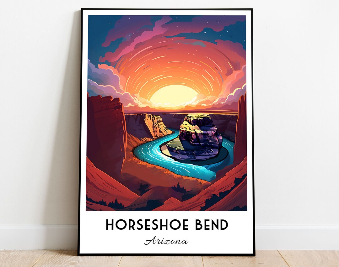 Horseshoe Bend Poster Arizona Poster Utah Poster Arizona - Etsy