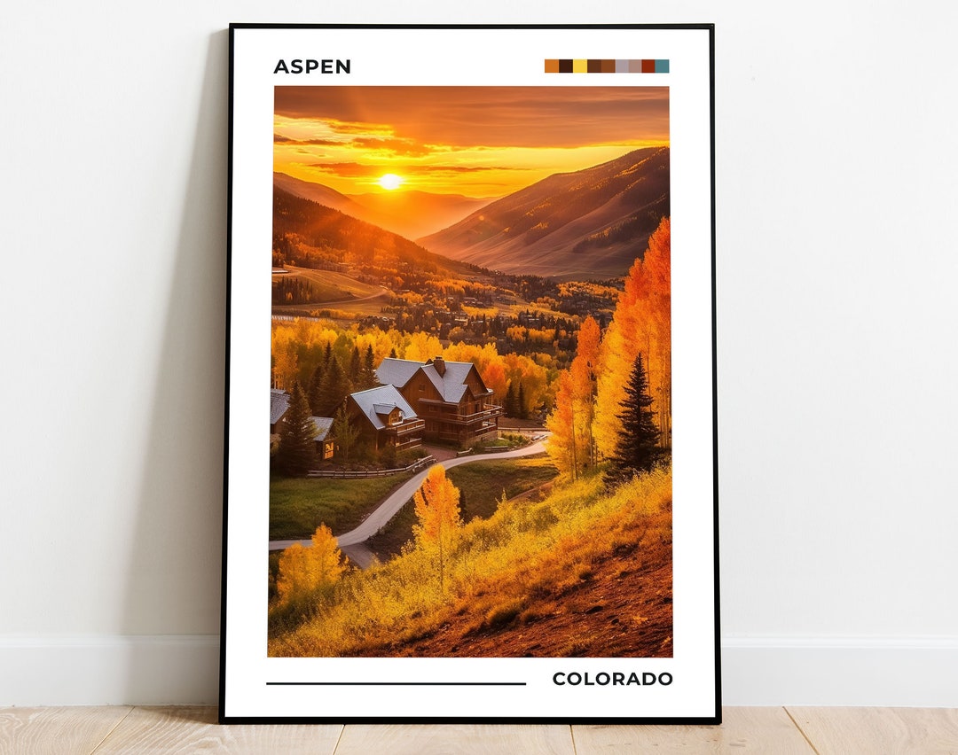 Aspen Colorado Poster, Colorado Travel Art, Aspen Photo Wall Art, Ski ...