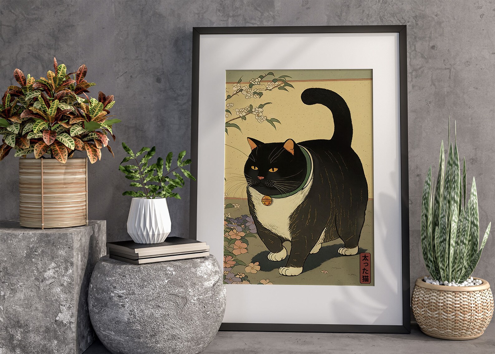 Vintage Chubby Tuxedo Cat Poster Fat Cat Poster Tuxedo Cat - Etsy