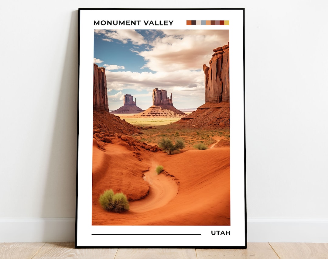 Monument Valley Poster, Utah Poster, Arizona Art, Utah Desert Wall Art ...