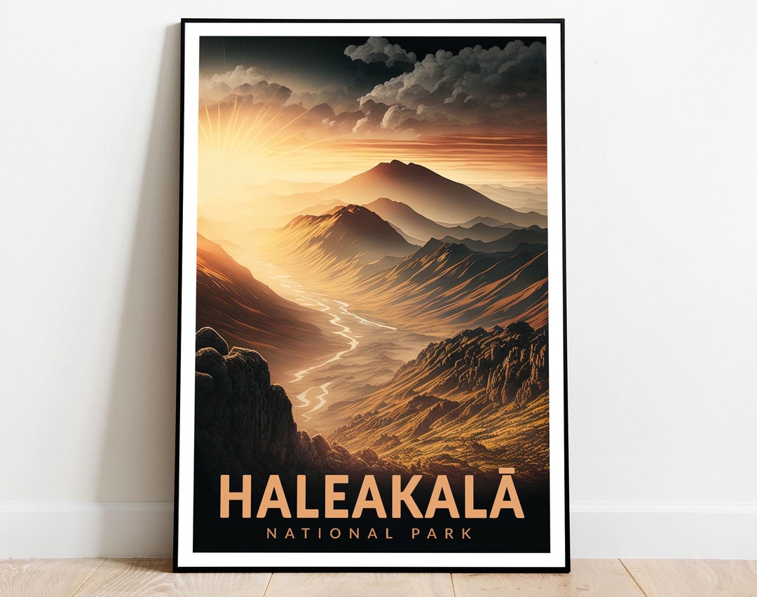 Haleakala National Park Poster, Maui Hawaii Poster, US National Park Poster, Travel Poster ...
