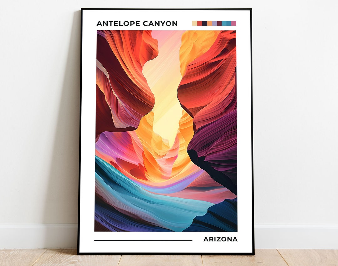 Antelope Canyon Arizona Wall Art, Antelope Canyon Poster, Navajo Nation ...