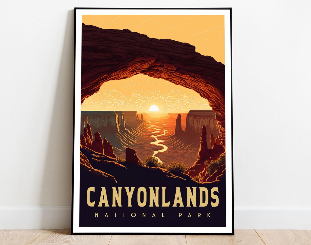Canyonlands National Park Poster, Mesa Arch Utah Poster, US National ...