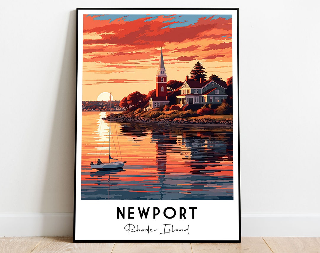 Newport Sunset Poster Rhode Island Poster Rhode Island - Etsy