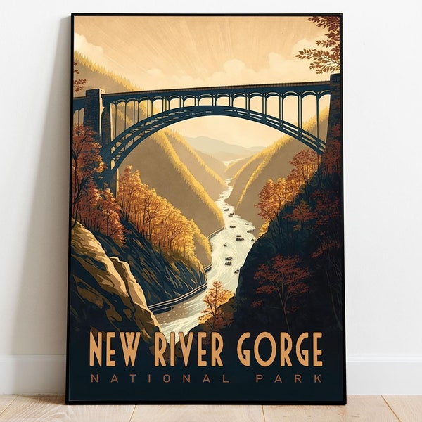 New River Gorge Poster - Etsy