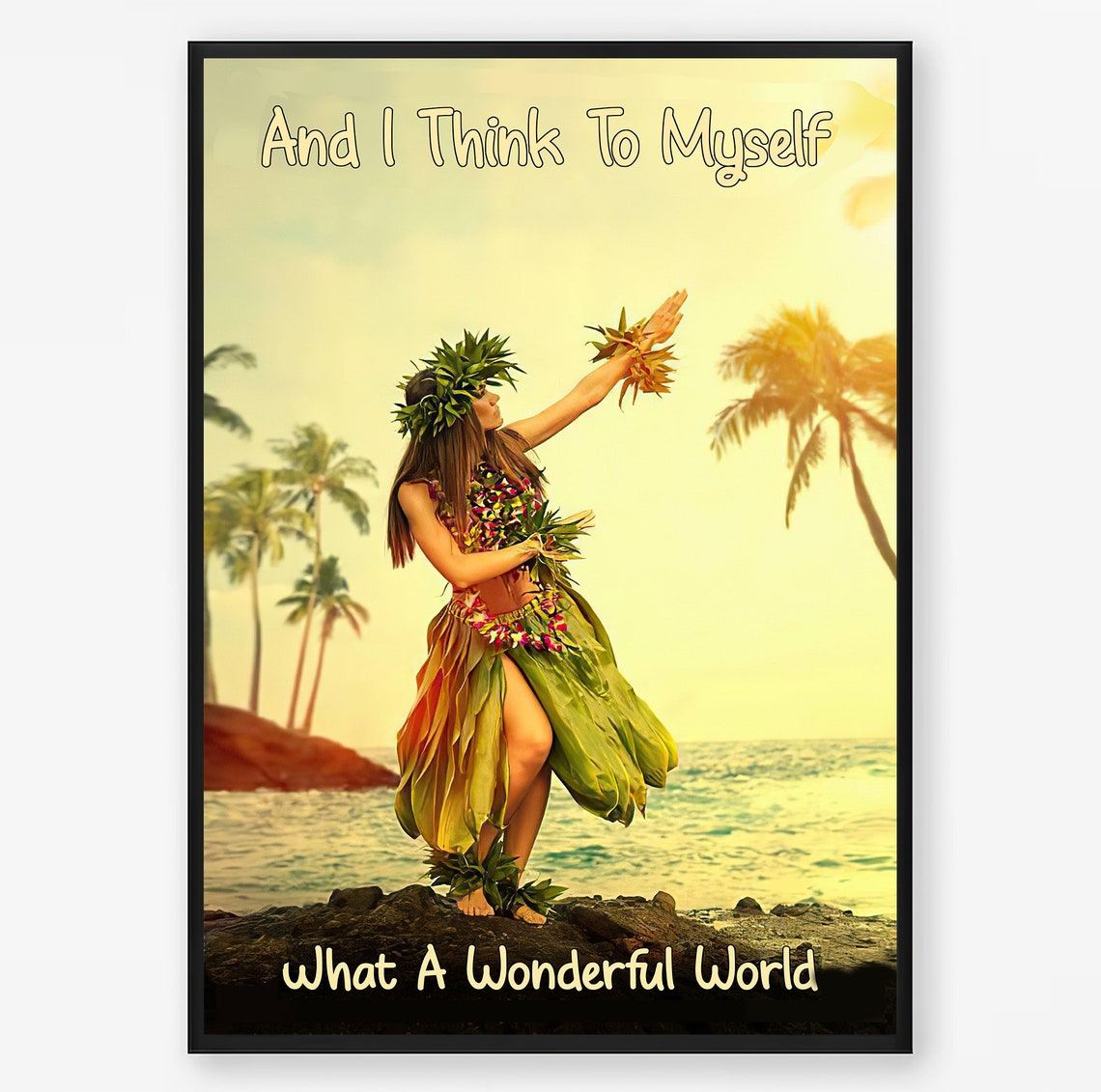 Hula Dancer Poster, Hawaii Girl Wall Art, Hawaiian Hula Girl, Hawaiian ...