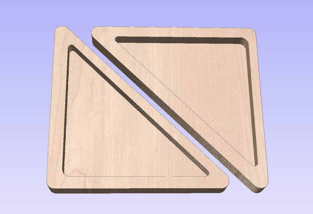 Triangle Serving Tray Cut File; CNC, DXF, SVG, Downloads; Vcarve - Etsy