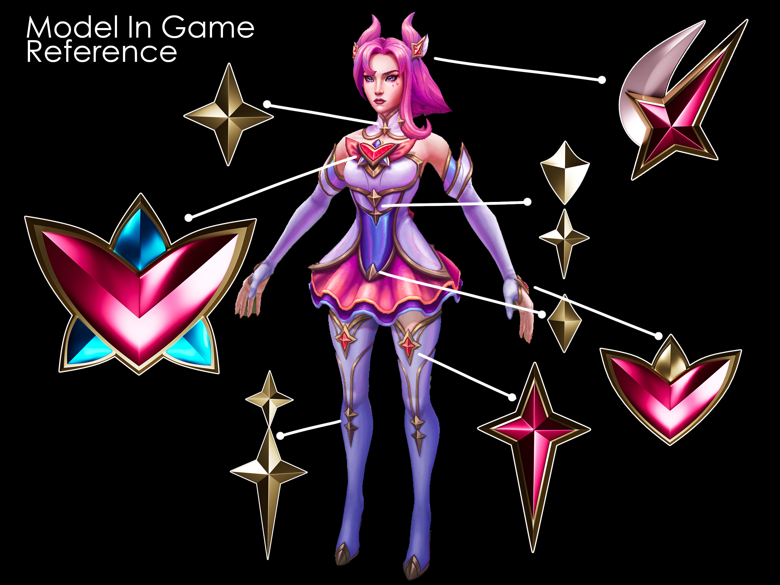 Star Guardian Kai'sa Cosplay Stars Gems 3D Model to Print - Etsy UK