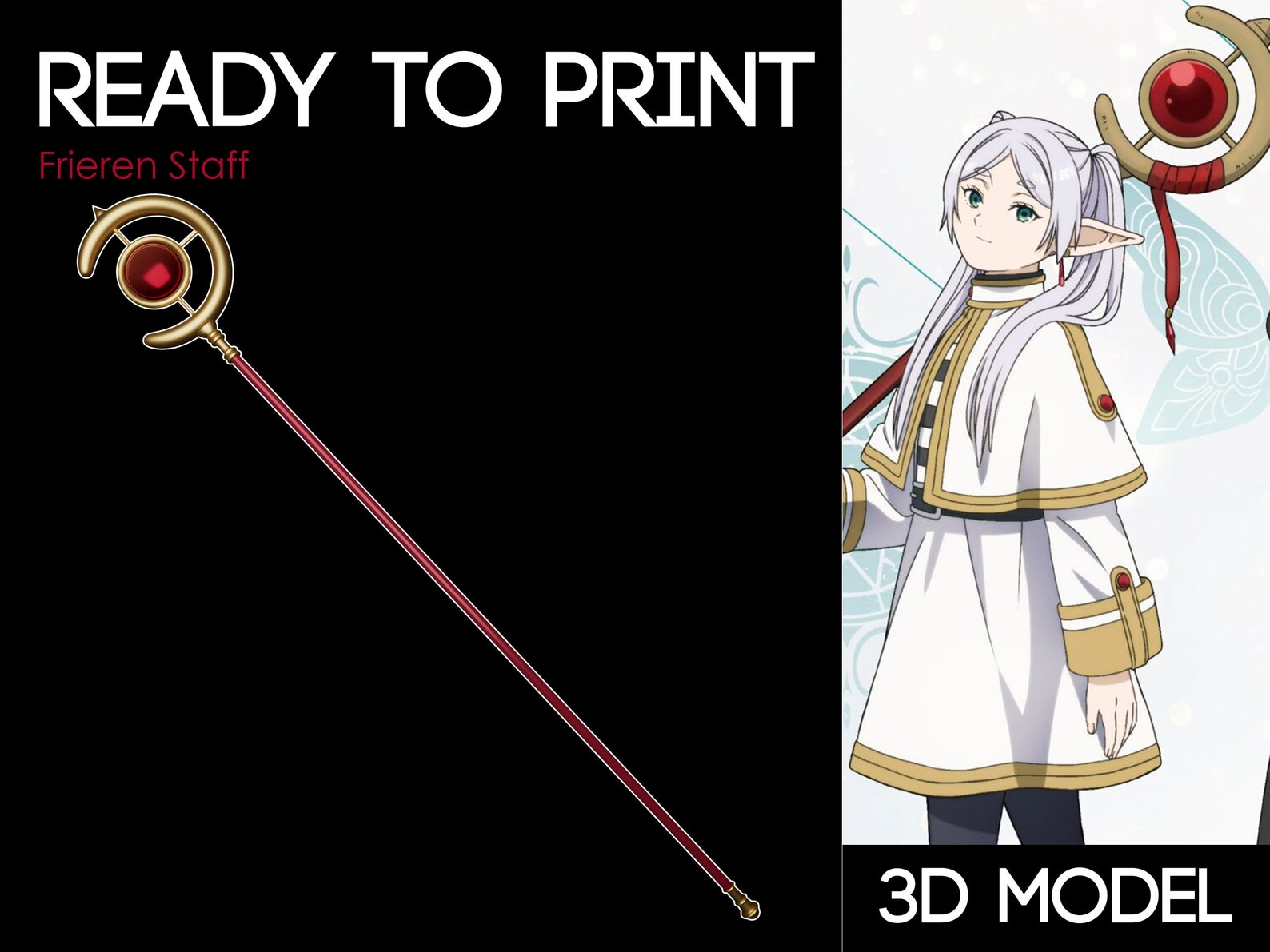 Frieren Staff 3D Model for Cosplay to Print - Etsy UK