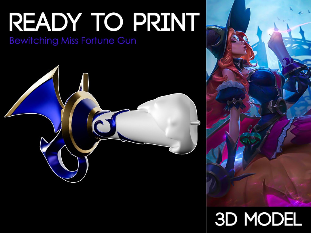 Bewitching Witch Miss Fortune Guns 3D Model to Print Halloween Prop - Etsy