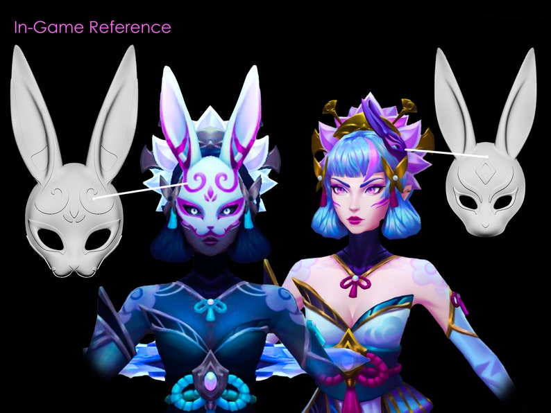 Spirit Blossom Evelynn Props Mask Headpiece 3d Model to Print - Etsy