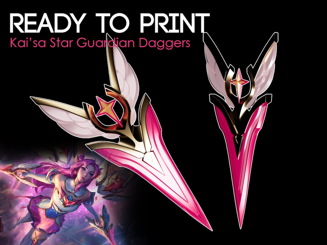 Star Guardian Kai'sa Daggers Weapons 3D Model Prop to Print - Etsy