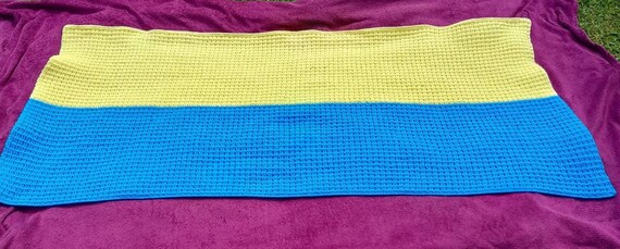 Ukraine Flag Crochet Blanketcrochet Blanketukraine | Etsy