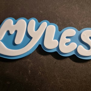 Personalized Bluey Inspired Name Sign: 3D Printed Door Plaque - Etsy