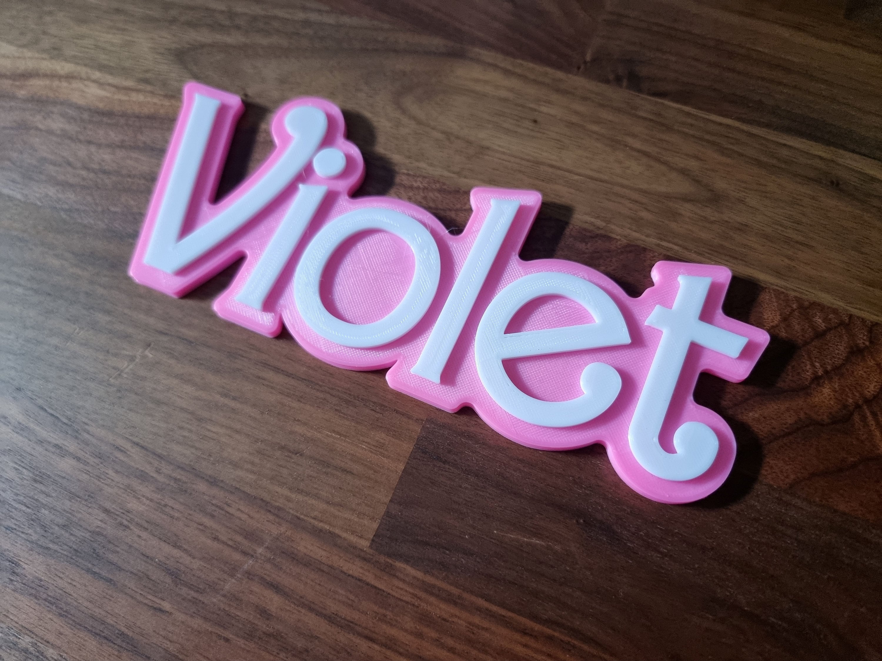 Personalized 3D Printed Name Sign - Doll Inspired Plaque - Etsy