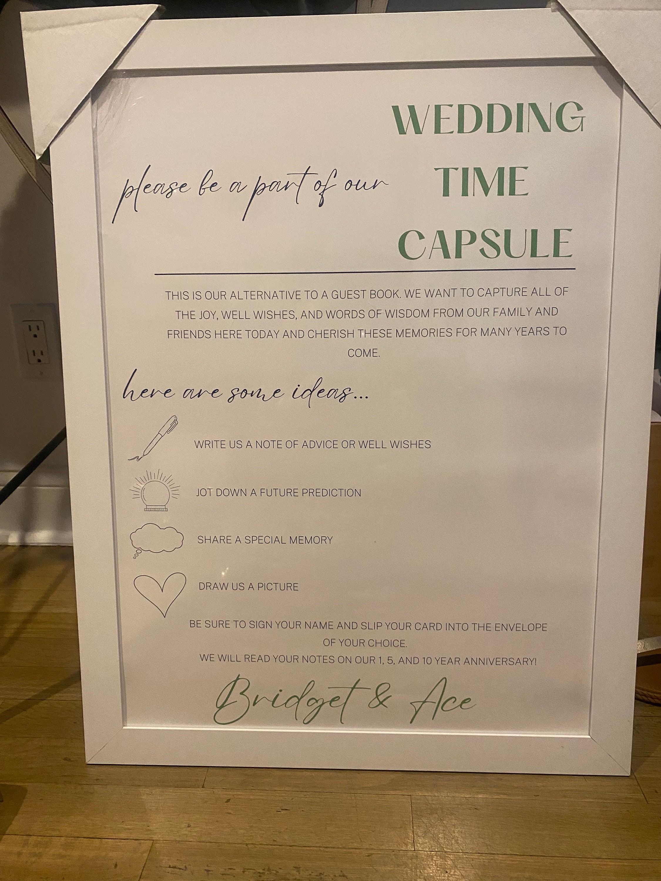 Wedding Time Capsule Guest Book Poster - Etsy