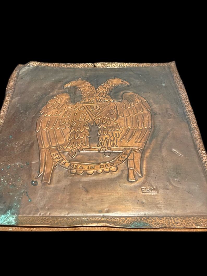 Double-headed Eagle Copper 32 Spes Mea in Deo Est Scottish Rite of ...