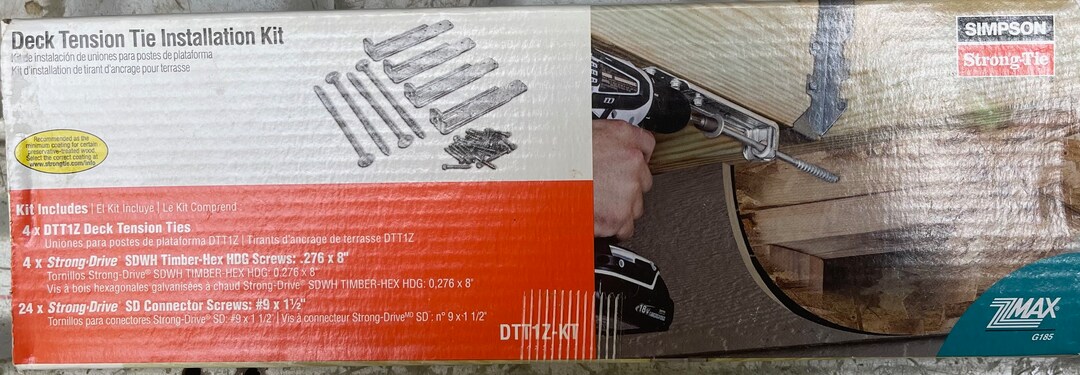 Simpson Strong-tie Deck Tension Tie Installation Kit DTT1Z-KT NEW - Etsy