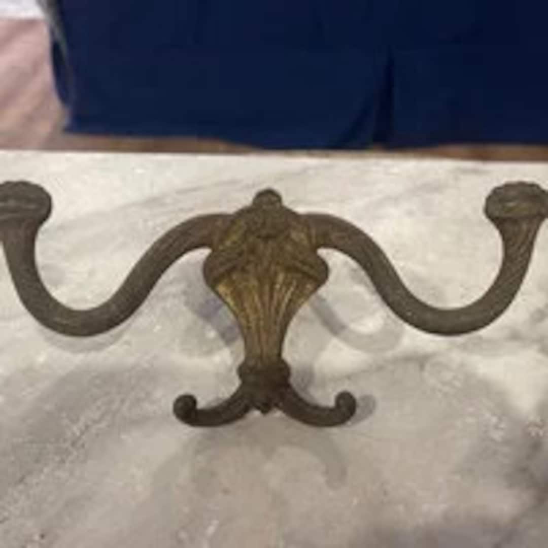 2 Antique Victorian Style Metal Coat Hat Hanger With Double Hooks 8 ...