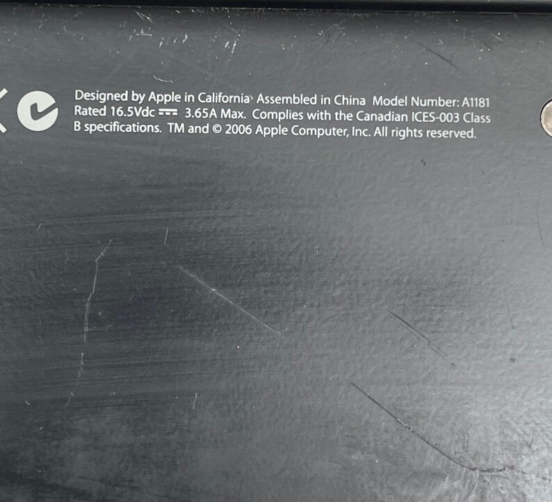 Apple Black MacBook Model No. A1181 2006 - Etsy